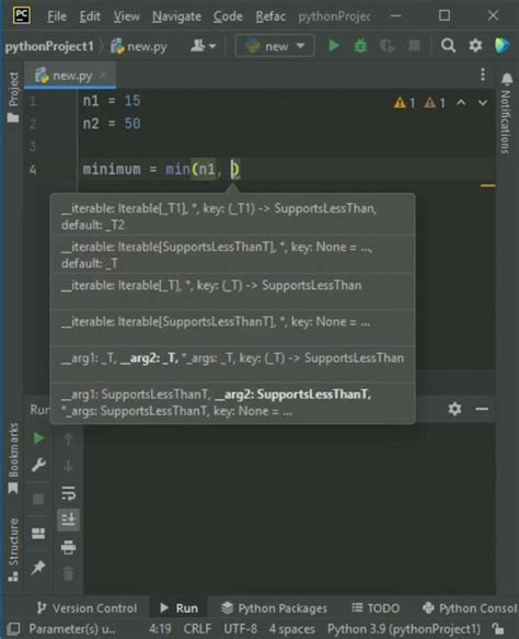 Find The Minimum Of Two Numbers Python Pythonprogramming