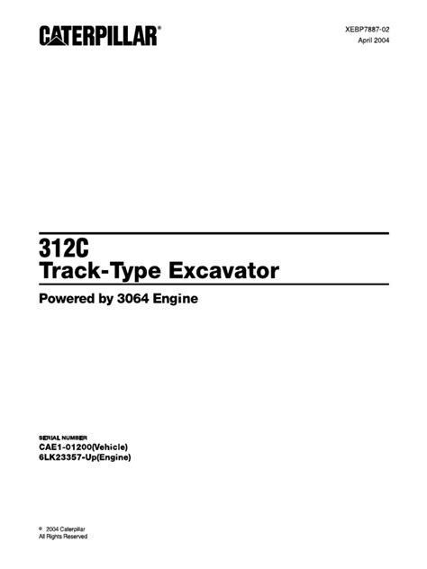 312c Track Type Excavator Cae 6kl Pdf Engines Fuel Injection 312c Track Type Excavator Cae 6kl Pdf Engines Fuel Injection