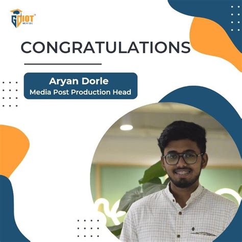gdiot innovations on linkedin congratulations aryan dorle on your promotion as media post