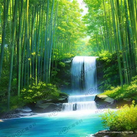 Ai创作图三维动画 竹林 昵图网