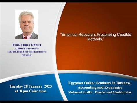 Ian Gow On Linkedin Online Seminar By Professor James Ohlson