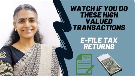 Must Watch Income Tax Returns And High Value Transactions Lalitha Jayabalan Moneyvedam