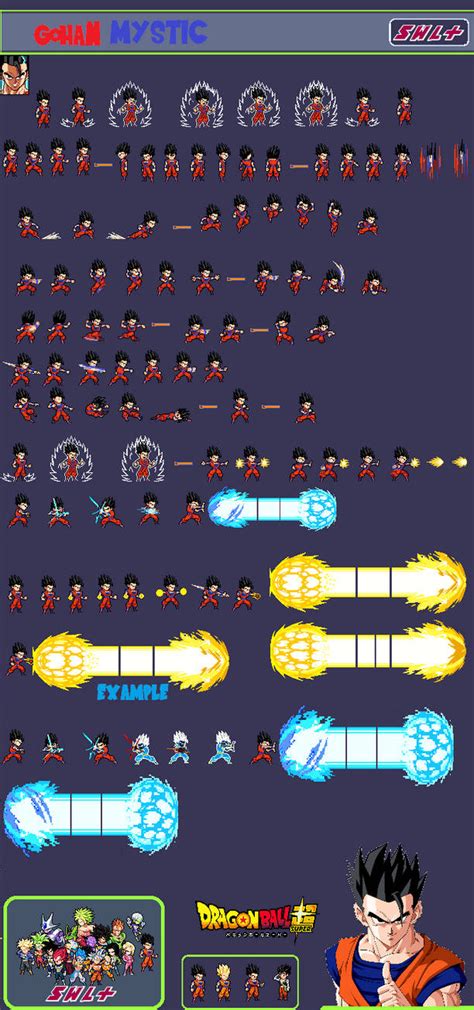 Gohan Adult Mystic Sprite Sheet Swl By Endericaro On Deviantart