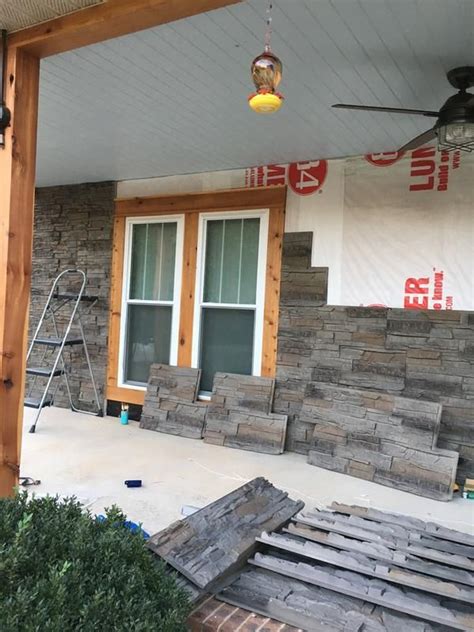 Fake Stone Panels Exterior How To Install Faux Stone Panels On