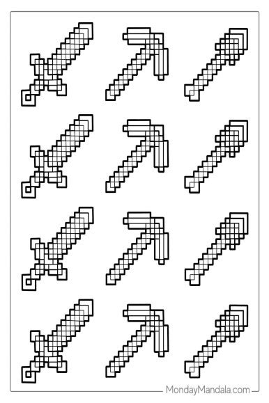 마인크래프트 색칠공부 무료도안 50장 네이버 블로그