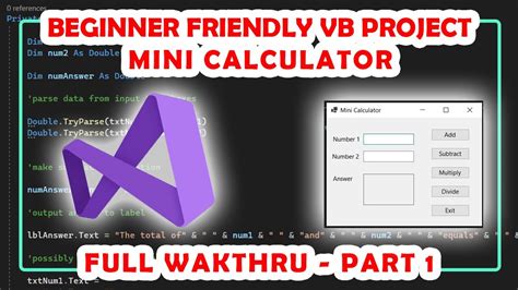 Super Simple Math App Visual Basic Coding Project Part 1 Visualbasic