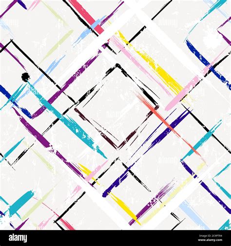 Abstract Geometric Background With Strokes And Splashes Square