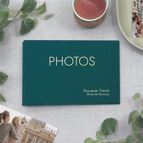 Personalized Small 4x6 Photo Binder With Teal Cotton Cover Price