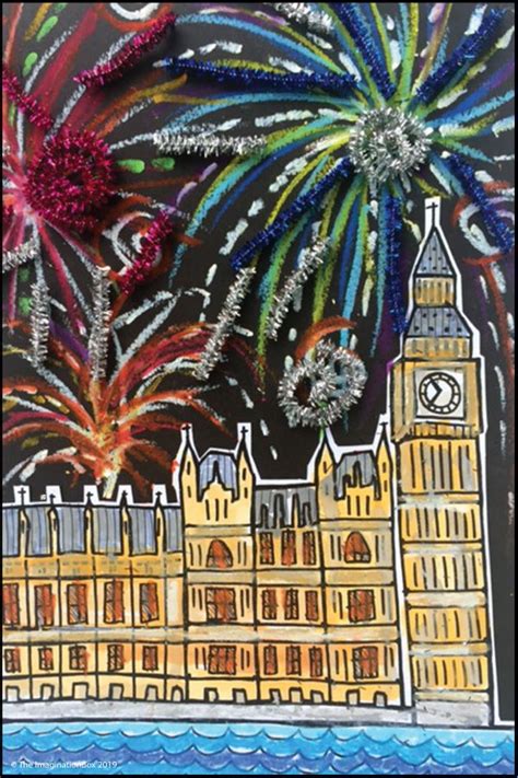 bonfire night guy fawkes firework art activity fireworks art