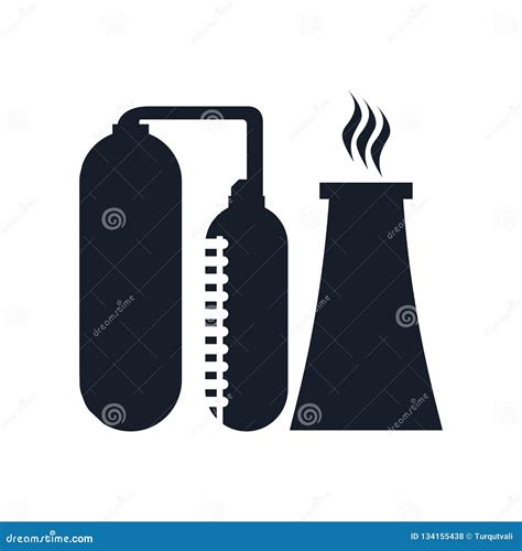 Refinery Icon Vector Sign And Symbol Isolated On White Background