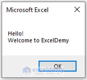 Excel VBA Create New Line In MsgBox Examples