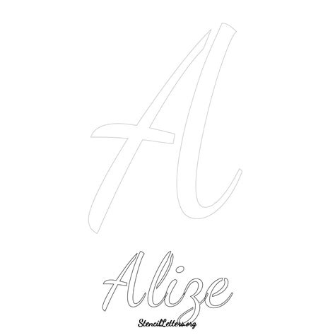 Alize Free Printable Name Stencils With 6 Unique Typography Styles And Lettering Bridges
