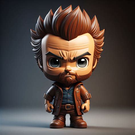 Clint Eastwood 3d Rendered Chibi Chibi Clint Bobble Head
