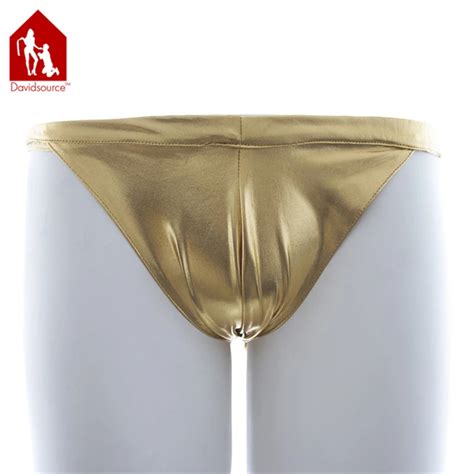 ᑐdavidsource Gold Leather Bareback ⊰ Mooning Mooning Briefs Jockstraps
