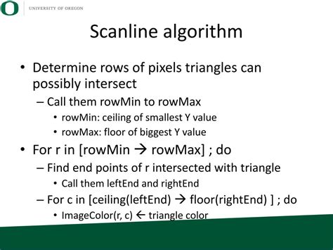 Ppt Cis 441 541 Intro To Computer Graphics Lecture 2 The Scanline Algorithm Powerpoint