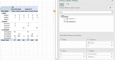 solved measure does not show correct variance when pivot microsoft fabric community