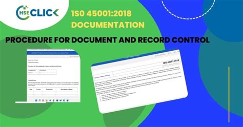 Procedure For Document And Record Control Hseclick