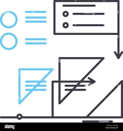 Icône De La Ligne De Planification De La Feuille De Route Symbole De Contour Illustration