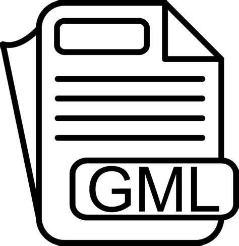 Gml File Format Line Icon 53677566 Vector Art At Vecteezy