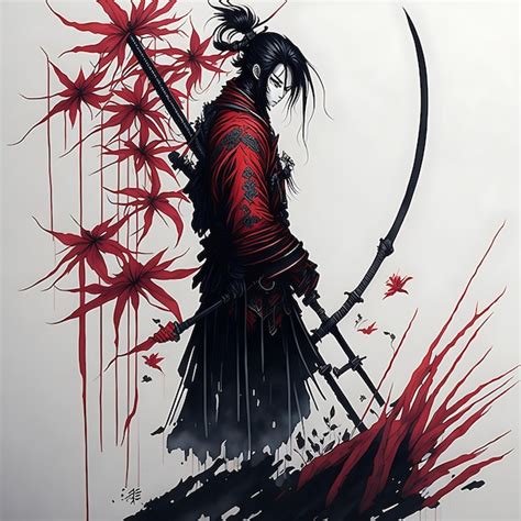 Premium Ai Image Japanese Samurai Warrior In Complete Armor Spider