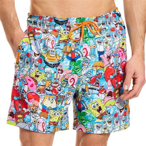 Men S Opposuits Spongebob Frenzy Swim Trunks