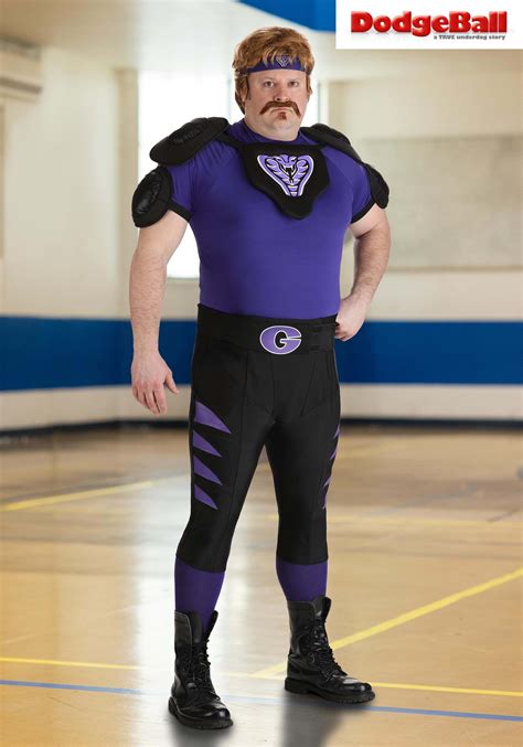 Plus Size Mens Dodgeball Purple Cobra Costume Movie Costumes