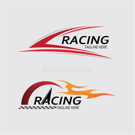 Race And Speed Logo Icon Vector Race Flag Racing Illustration Logo