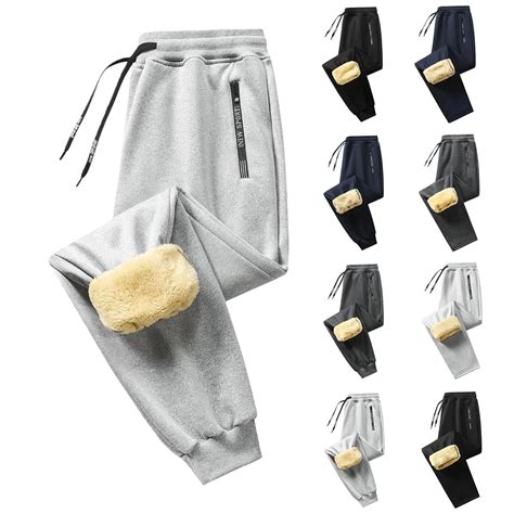 Joggers For Menfleece Lined Pants Men Winter Warm Thermal Sweatpants