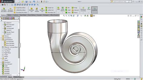 Solidworks Tutorial Engine Air Turbo Housing Youtube