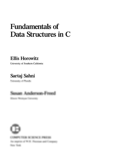 Solution Fundamentals Of Data Structures In C By Ellis Horowitz Sartaj