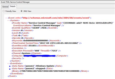 powershell how to store an object in the windows event log stack