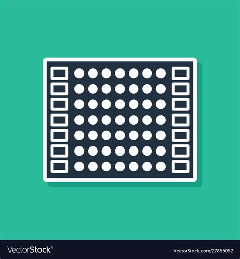 Blue Printed Circuit Board Pcb Icon Isolated Vector Image