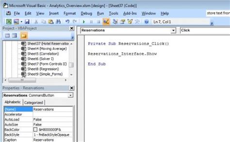 How To Write Visual Basic Code To Configure A User Interface Created Using A Userform In Excel