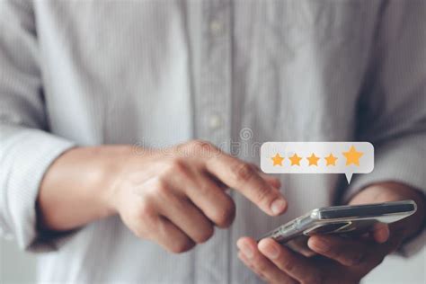 Customer Service And Satisfaction Concept Business People Are Pressing