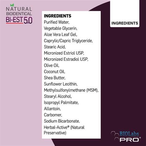 Biolabs Pro Natural Estrogen Bi Est 50 3oz 3 Pack Bundle 6 Month Su