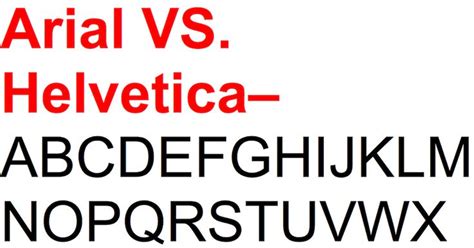 Arial Vs Helvetica Whats The Difference