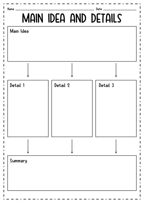 Main Idea Printable Worksheets Printable Templates
