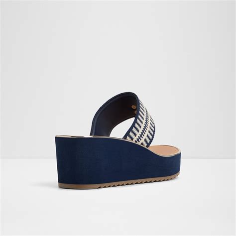 Penelopy Womens Navy Platform Sandals Aldo Shoes Uk