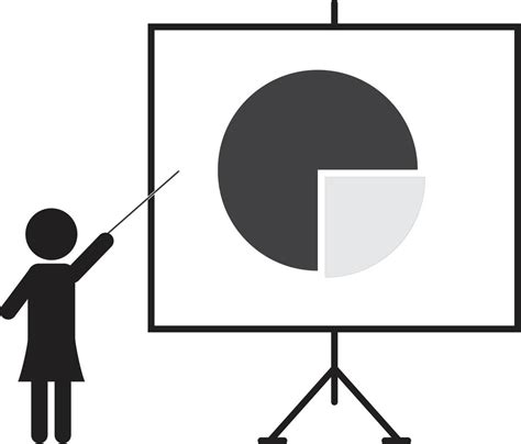 Presentation Icon Training Sign Business Woman Presenting Something