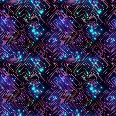 Premium Ai Image Seamless Pattern With Texture Of Digital Circuit