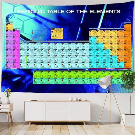 Periodic Table Of The Elemts Chemistry Tapestry Cheap Wall Hanging