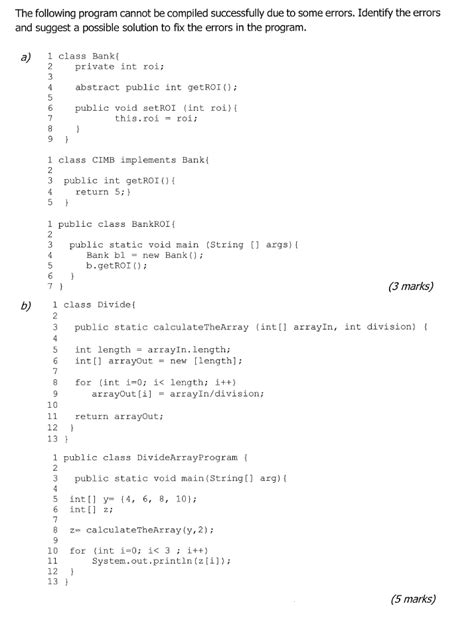 Solved The Following Program Cannot Be Compiled Successfully