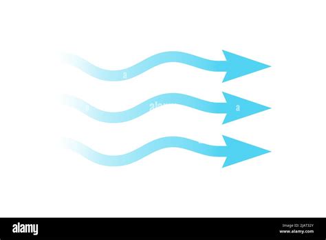 Air Flow Blue Arrow Showing Direction Of Air Movement Wind Direction Arrow Blue Cold Fresh