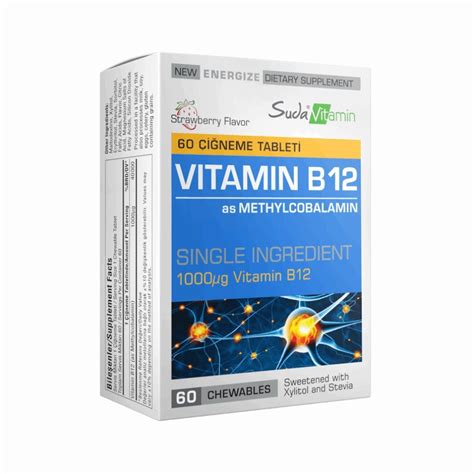 Suda Vitamin B12 60 Çiğneme Tablet 8681571354581 Kozvit