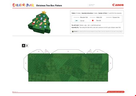Christmas Tree Box Template