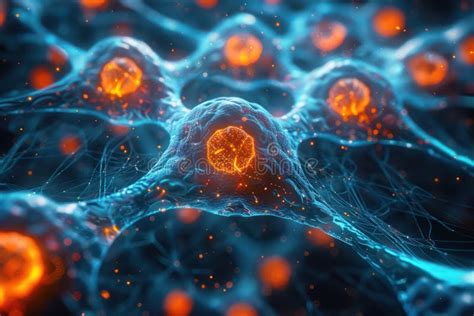 Interconnected Lines A Visual Journey Into The Intricacies Of Biotech Cells Stock Illustration
