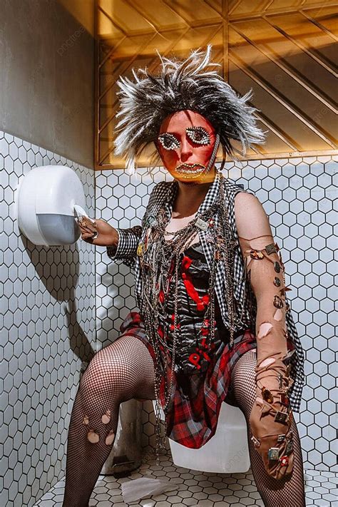 Vivienne Westwoodinspired Girl Flaunting Eccentric Style With A Head