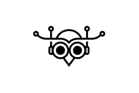 Owl Eyes Technology Cyber Security Logo Design