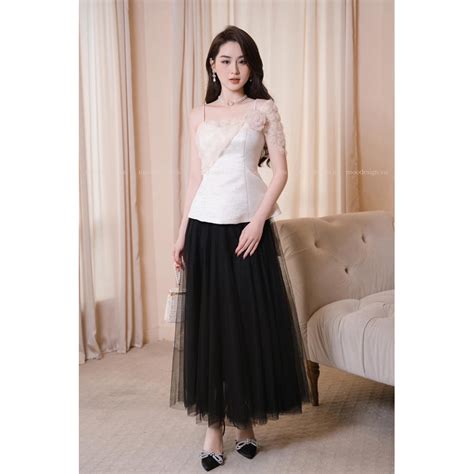 Hebe Designed Mesh Skirt With 3 Layers Clara Ruby Real Photo Shopee Philippines