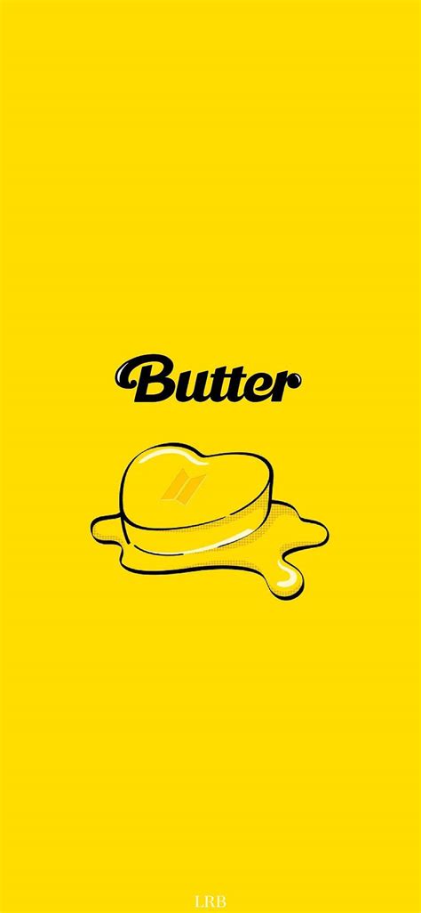 Download Minimalist Bts Butter Logo With Text Wallpaper